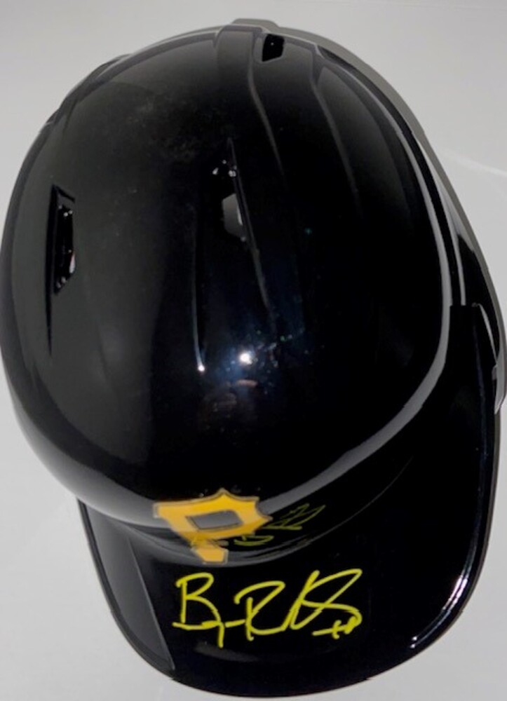 Bryan Reynolds Autographed Pirates Batting Helmet (Yellow Signature ...