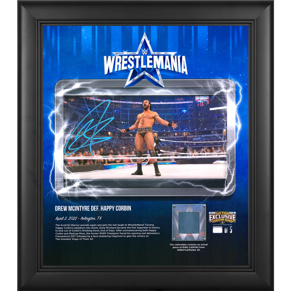 Drew McIntyre WWE Autographed 15" x 17" Wrestlemania 38 Collage ...