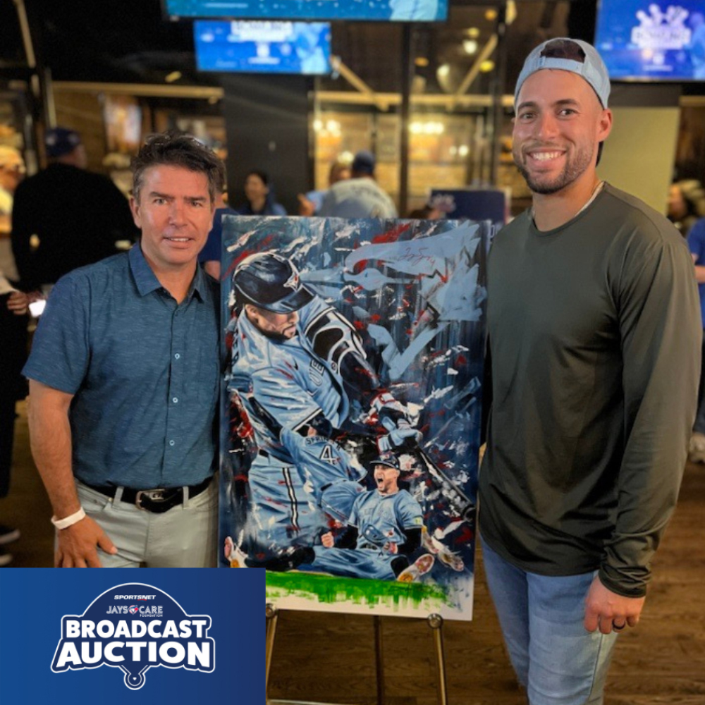 One-of-a Kind Autographed George Springer Painting | Toronto Blue Jays ...