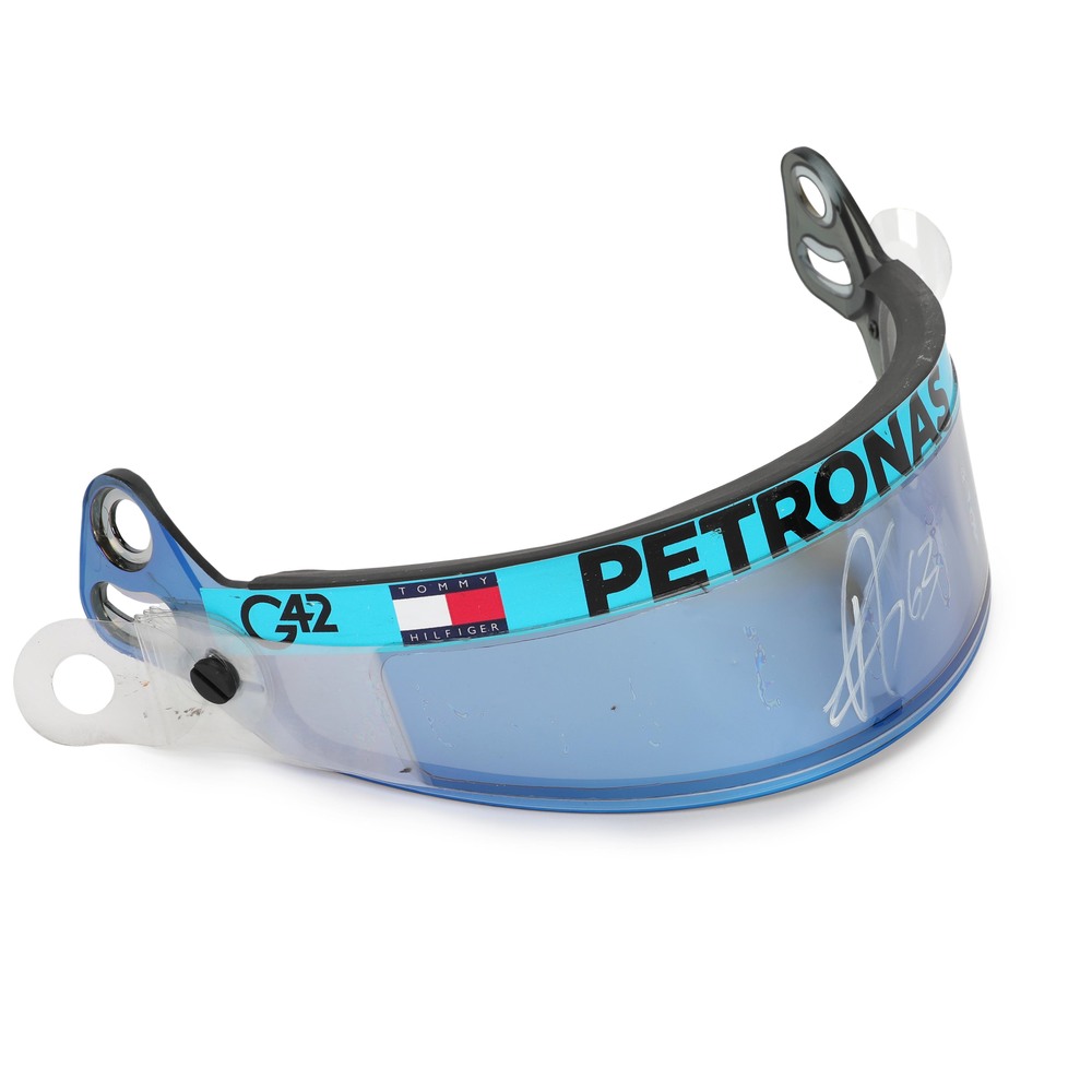 George Russell Mercedes AMG Petronas Signed Used Visor | F1 Authentics