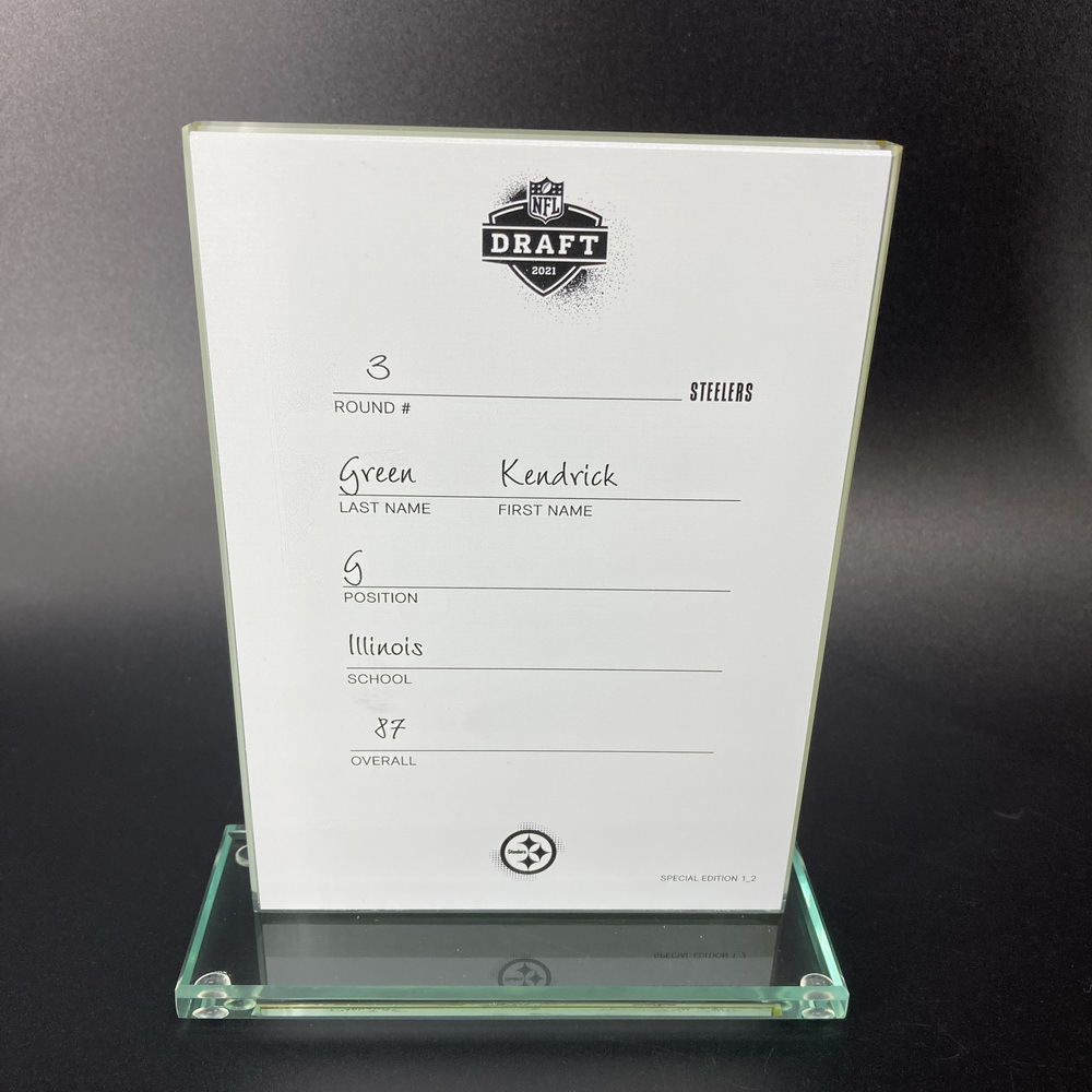 NFL - Steelers Kendrick Green 2021 NFL Draft Card Special Edition 1 of ...
