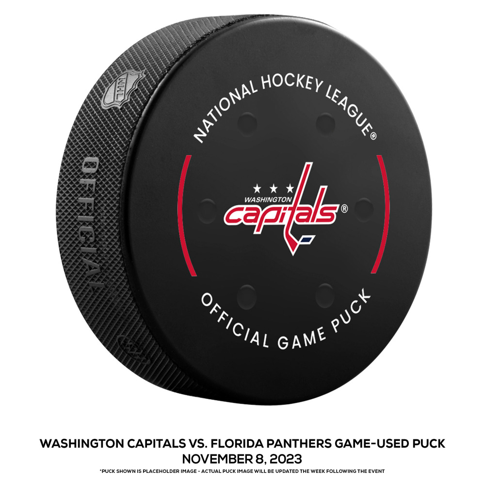 Washington Capitals Game-Used Puck vs. Florida Panthers on November 8 ...