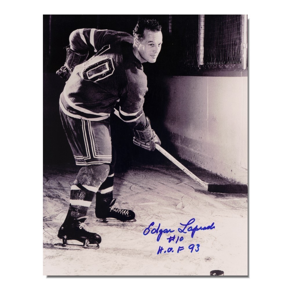 Edgar Laprade (deceased) Autographed New York Rangers 8x10 Photo - NHL ...