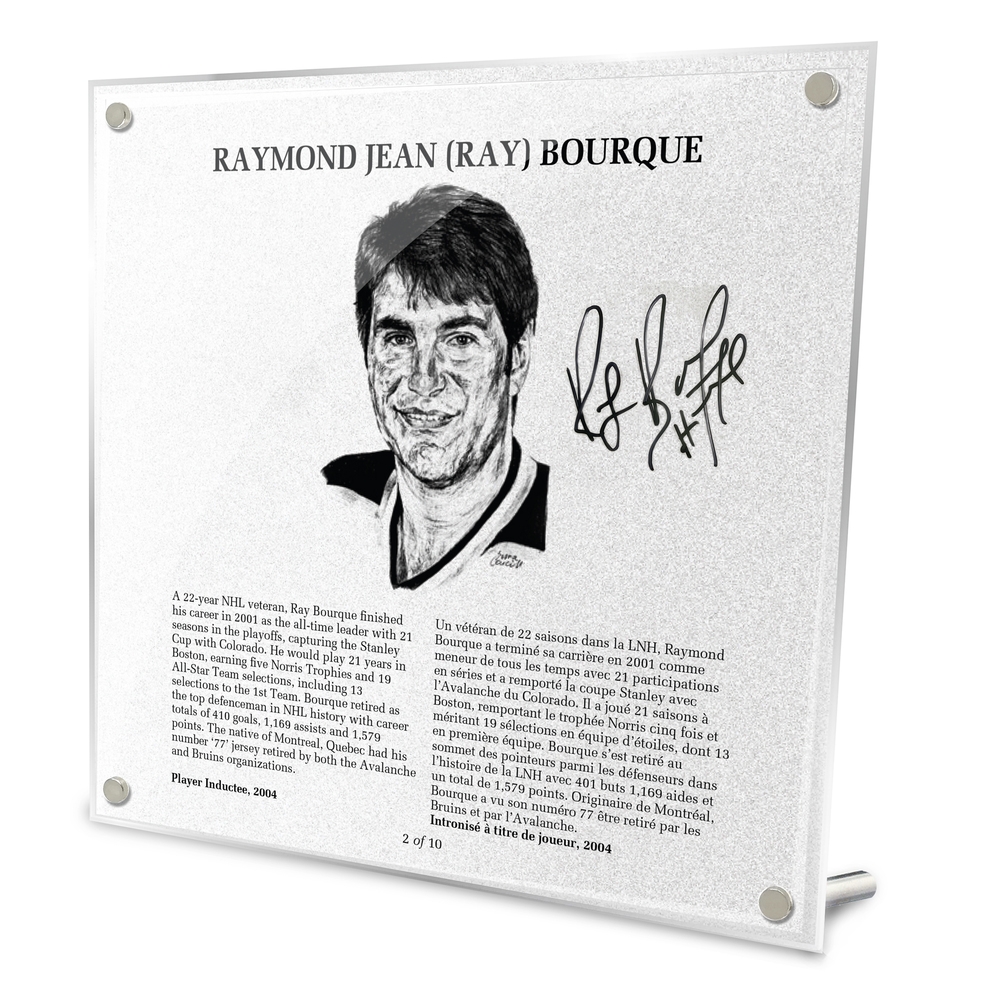 Ray Bourque Autographed Legends Line Honoured Member Plaque - Limited ...