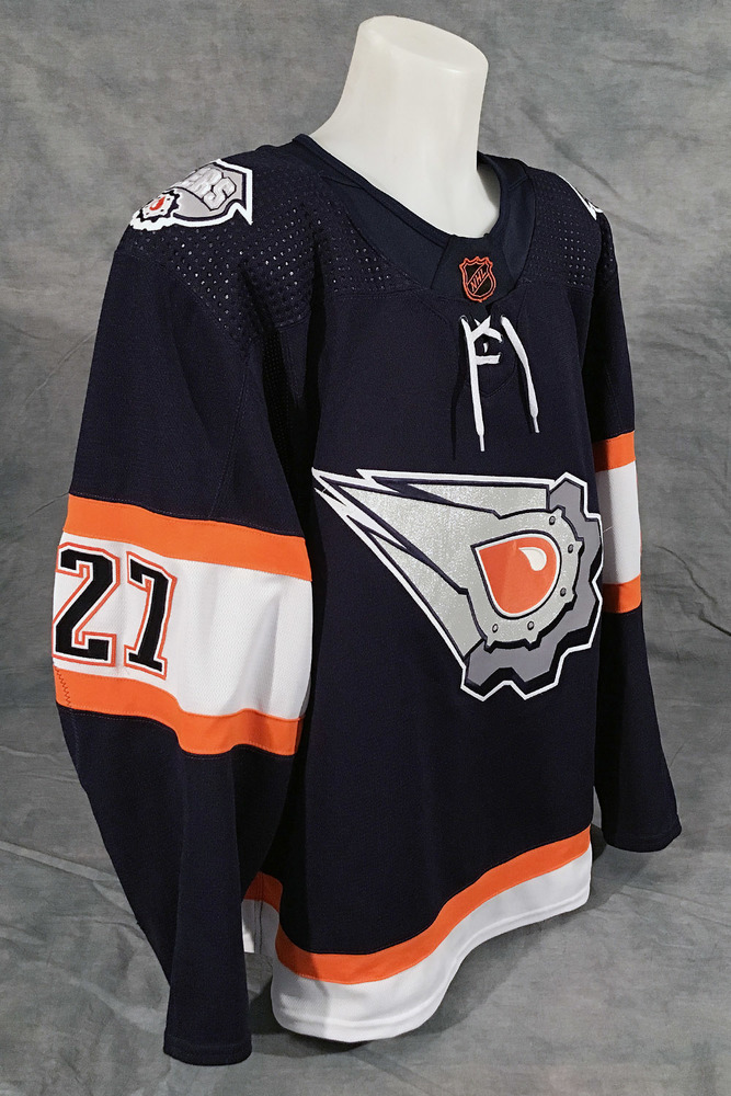 Brett Kulak #27 - 2022-23 Edmonton Oilers Game-Worn Reverse Retro Set ...
