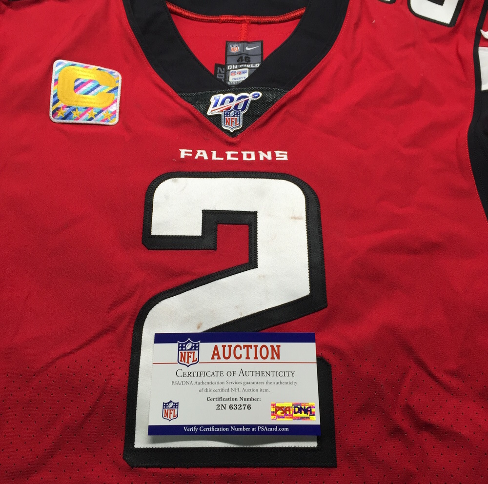 Crucial Catch - Falcons Matt Ryan Game Used Jersey Size 46 (10/20/19) w ...