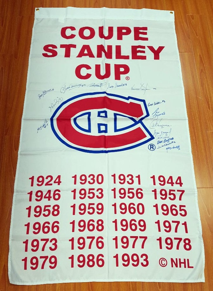 Montreal Canadiens Autographed Stanley Cup 14 Player Team Signed 36x60 ...