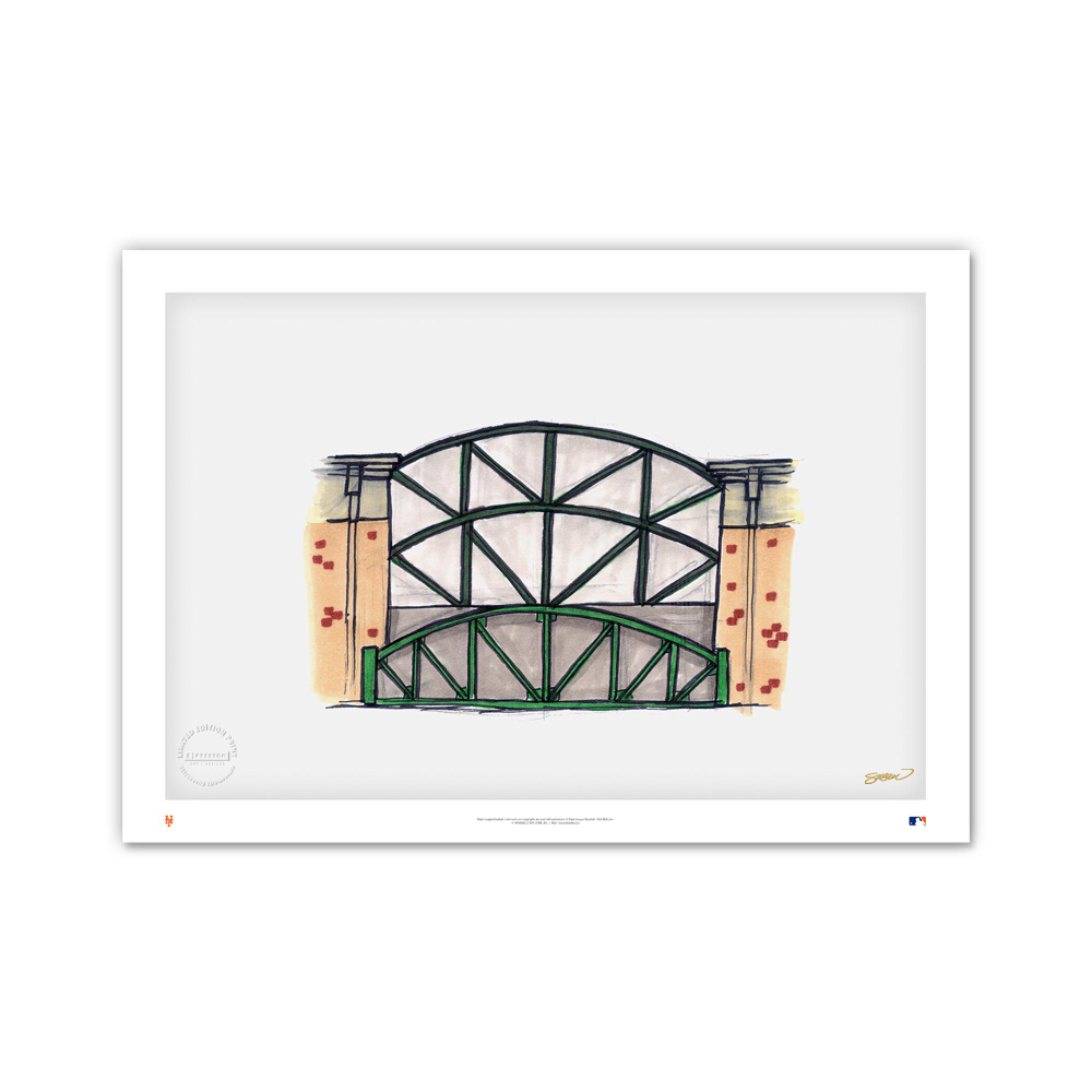 Citi Field Sketch - Limited Edition Print of 42 by S. Preston | MLB ...