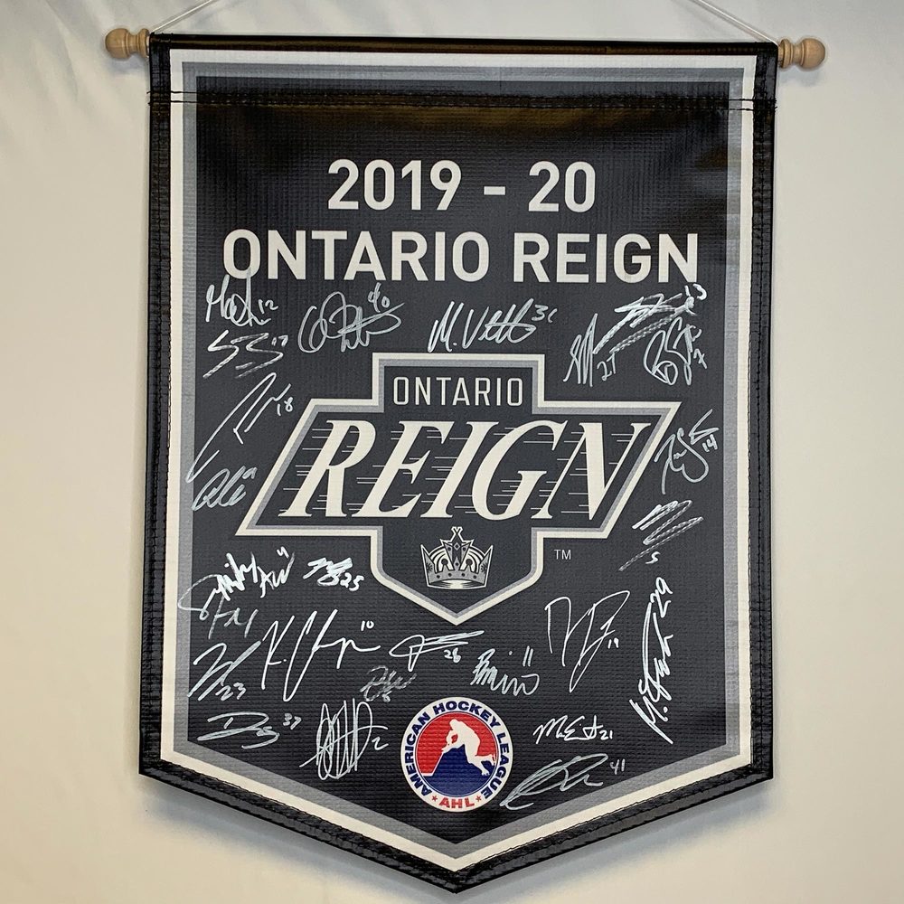 AHL Authentic - 2019-20 Ontario Reign Team-Signed Banner