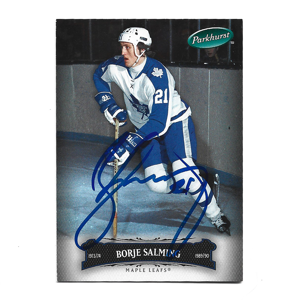Borje Salming Autographed 2007-08 Parkhurst Hockey Card - From Salming ...