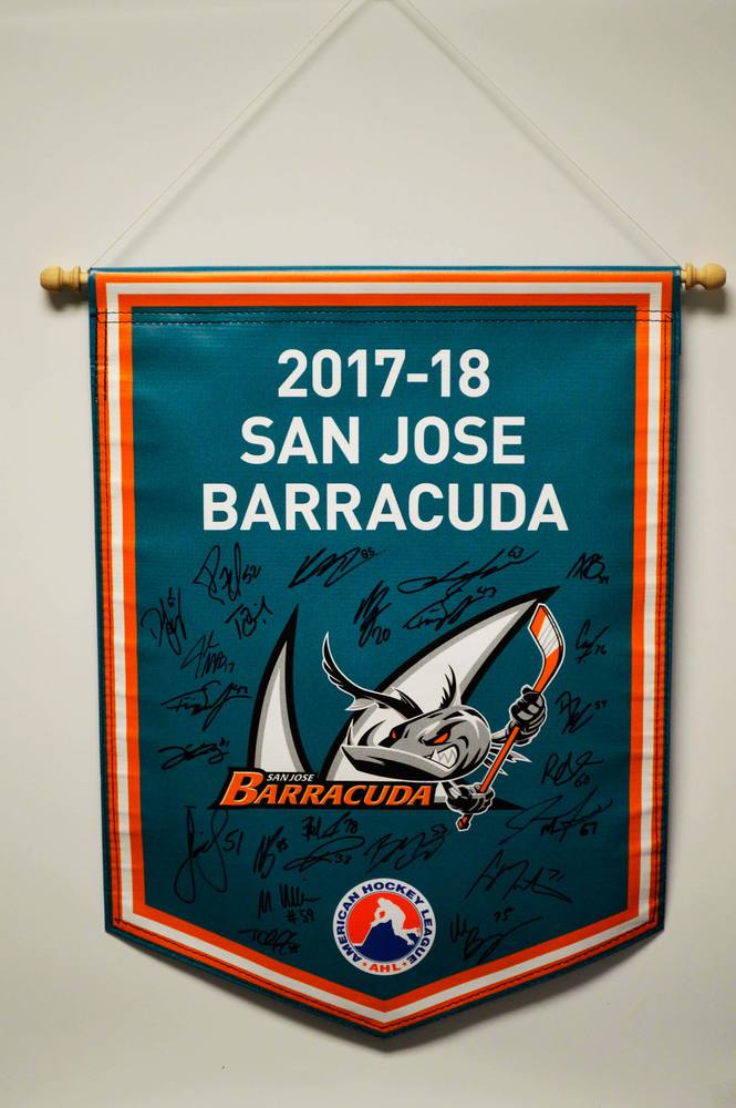 AHL Authentic - 2017-18 San Jose Barracuda Team-Signed Banner