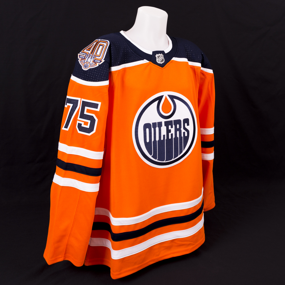 Evan Bouchard #75 - Autographed Edmonton Oilers Orange Adidas Retail ...
