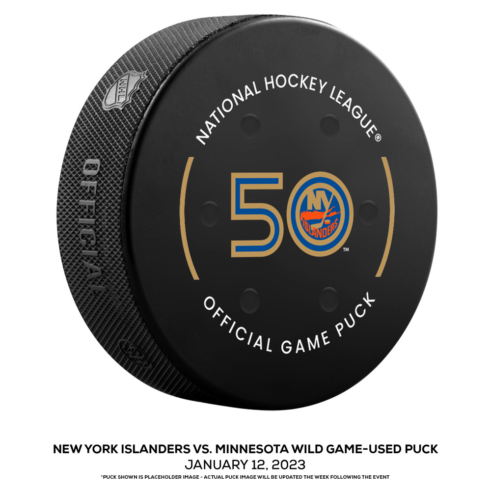 New York Islanders Game-Used Puck vs. Minnesota Wild on January 12 ...