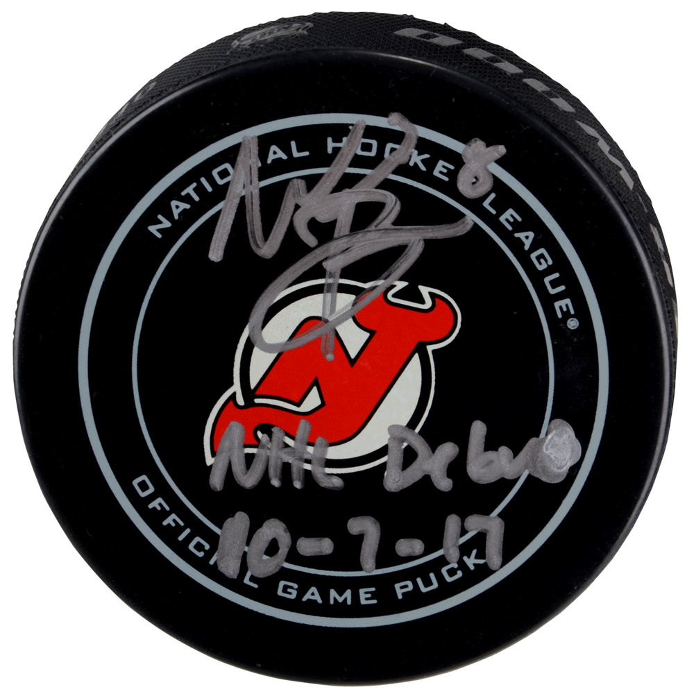 Will Butcher New Jersey Devils Autographed Official Game Puck with NHL ...