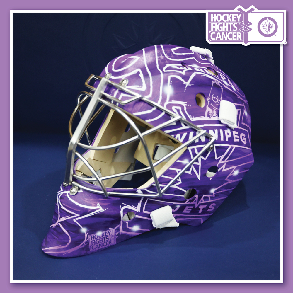 DAVID RITTICH Warm Up Worn Hockey Fights Cancer Helmet - NHL Auctions