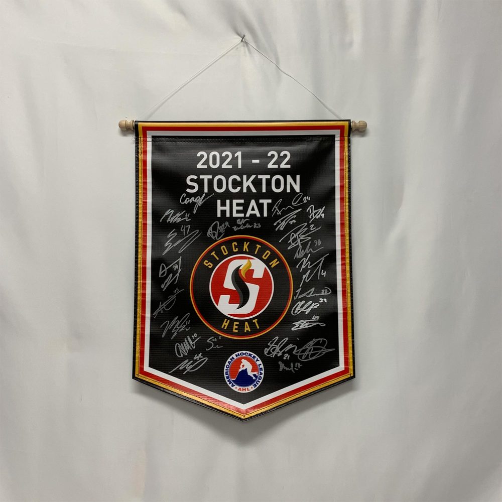AHL Authentic - 2021-22 Stockton Heat Team-Signed Banner