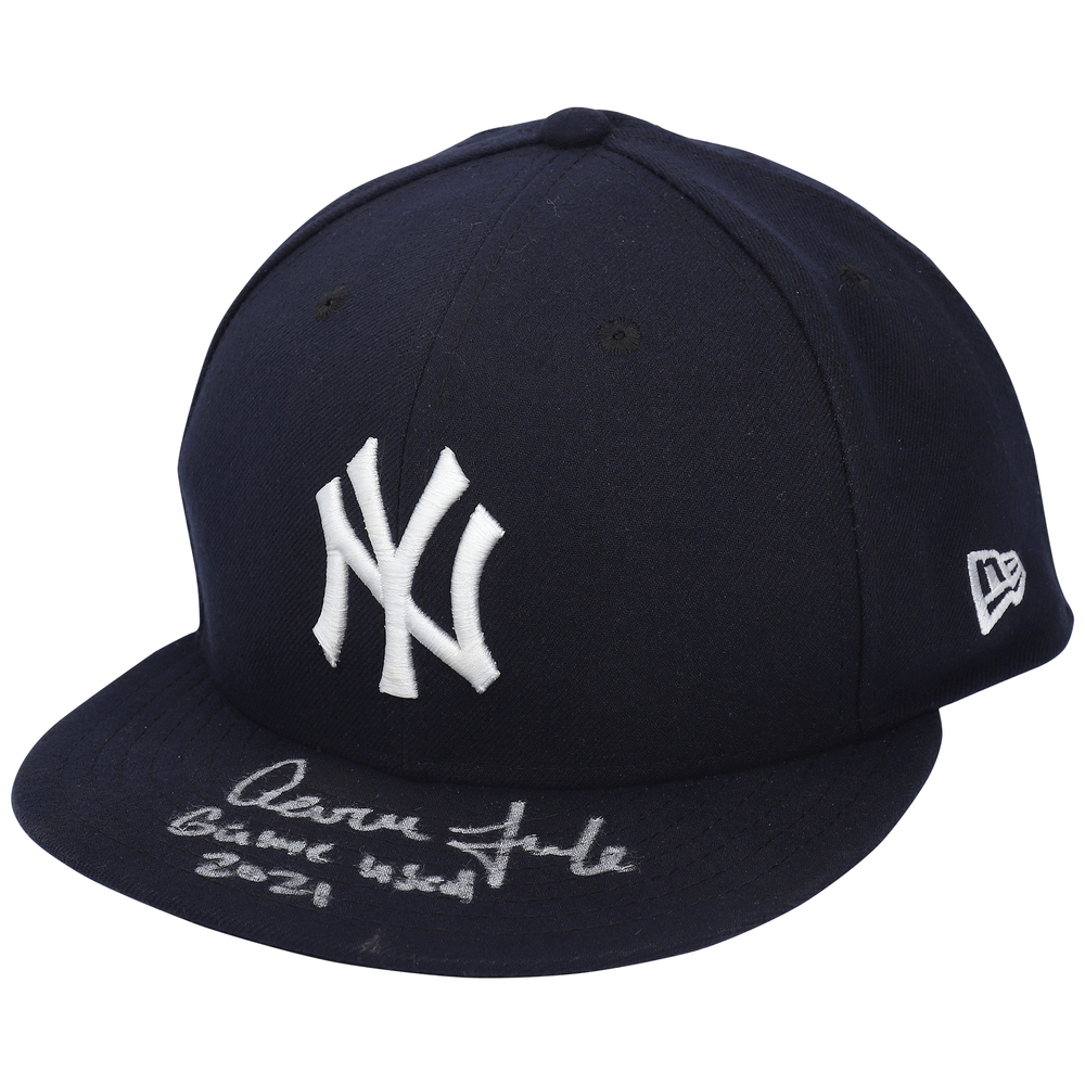 Aaron Judge New York Yankees Autographed & Inscribed Game-Used New Era ...