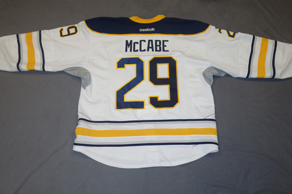 Jake McCabe Game Worn Buffalo Sabres Away Jersey - NHL Auctions