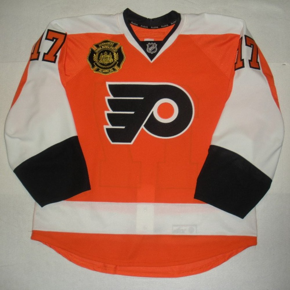 Wayne Simmonds - Philadelphia Fire Department Warmup-Worn Flyers Jersey ...
