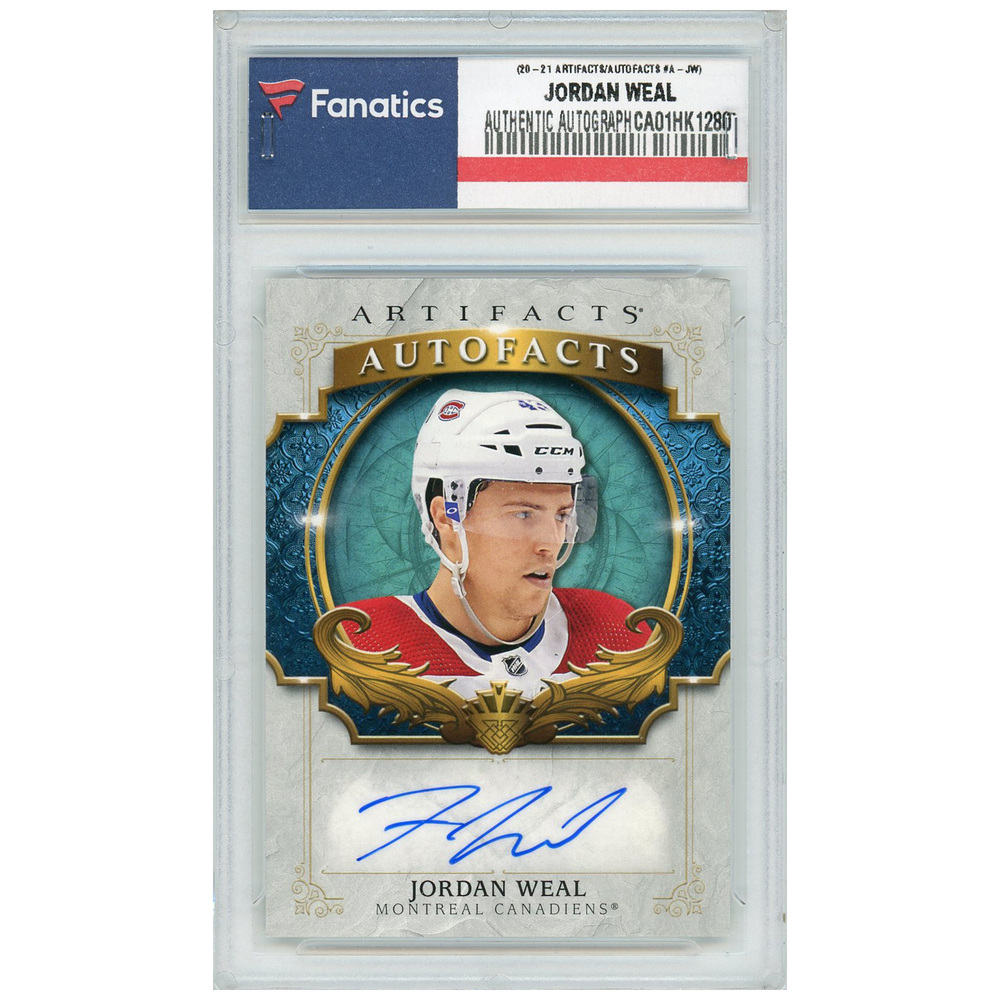 Jordan Weal Montreal Canadiens Autographed 2020-21 Upper Deck Artifacts ...