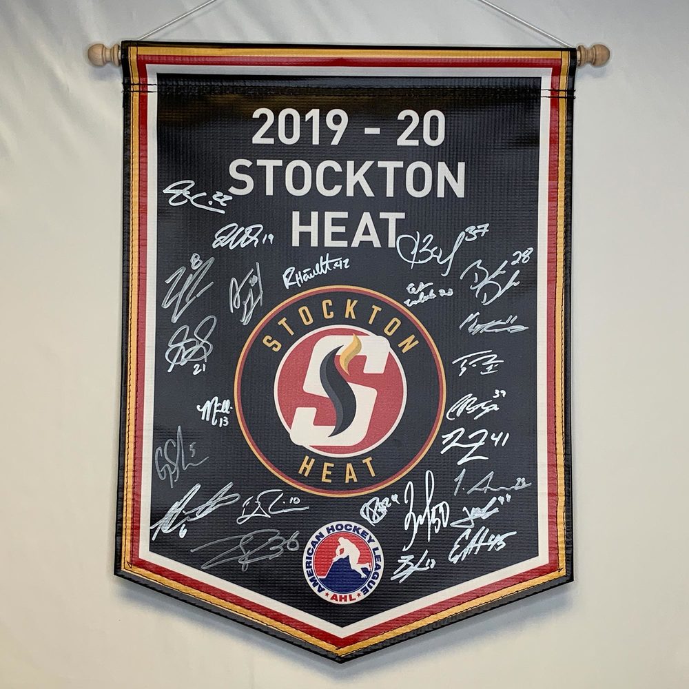 AHL Authentic - 2019-20 Stockton Heat Team-Signed Banner