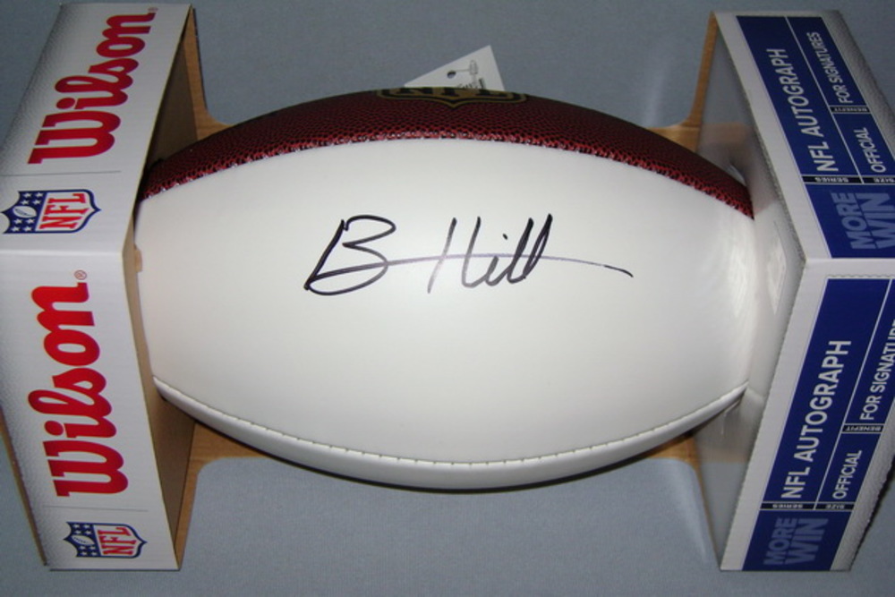 NFL - FALCONS BRIAN HILL SIGNED PANEL BALL | The official auction site ...
