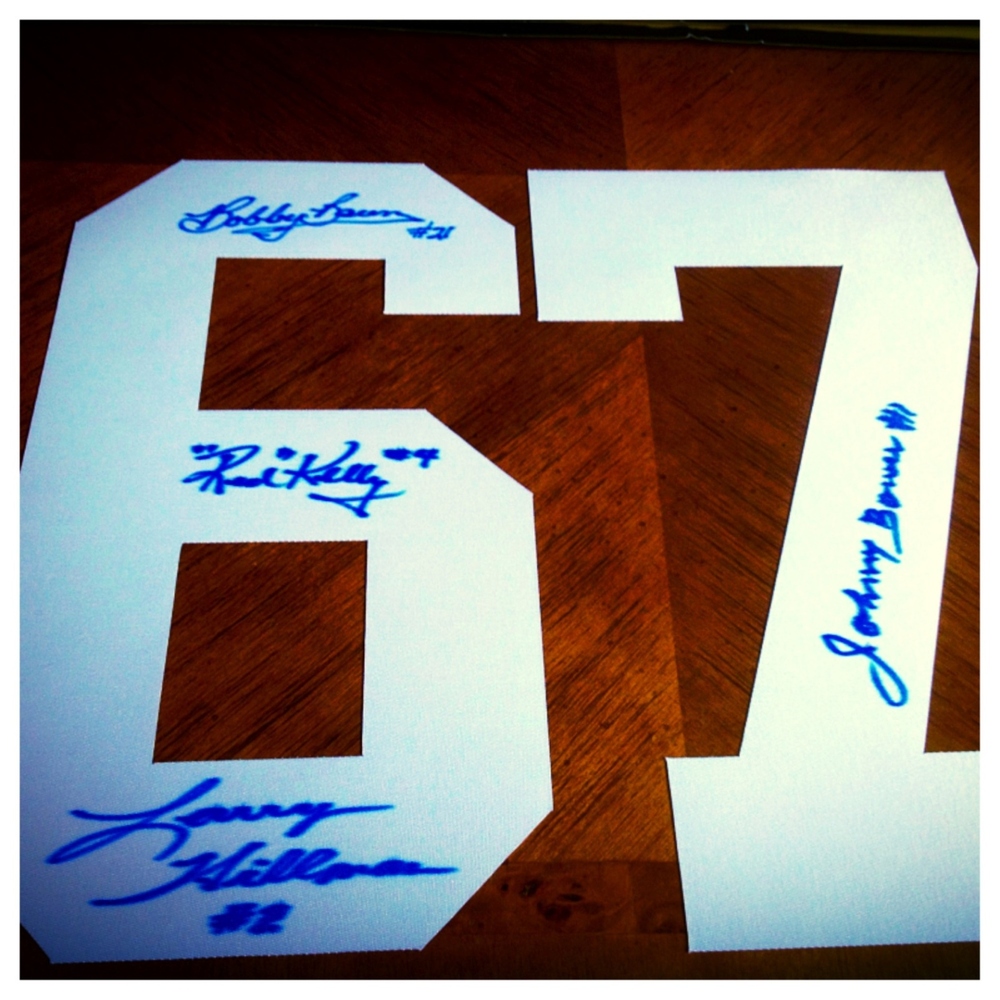 Bower, Hillman, Baun & Kelly QUADRUPLE Autographed Toronto Maple Leafs ...