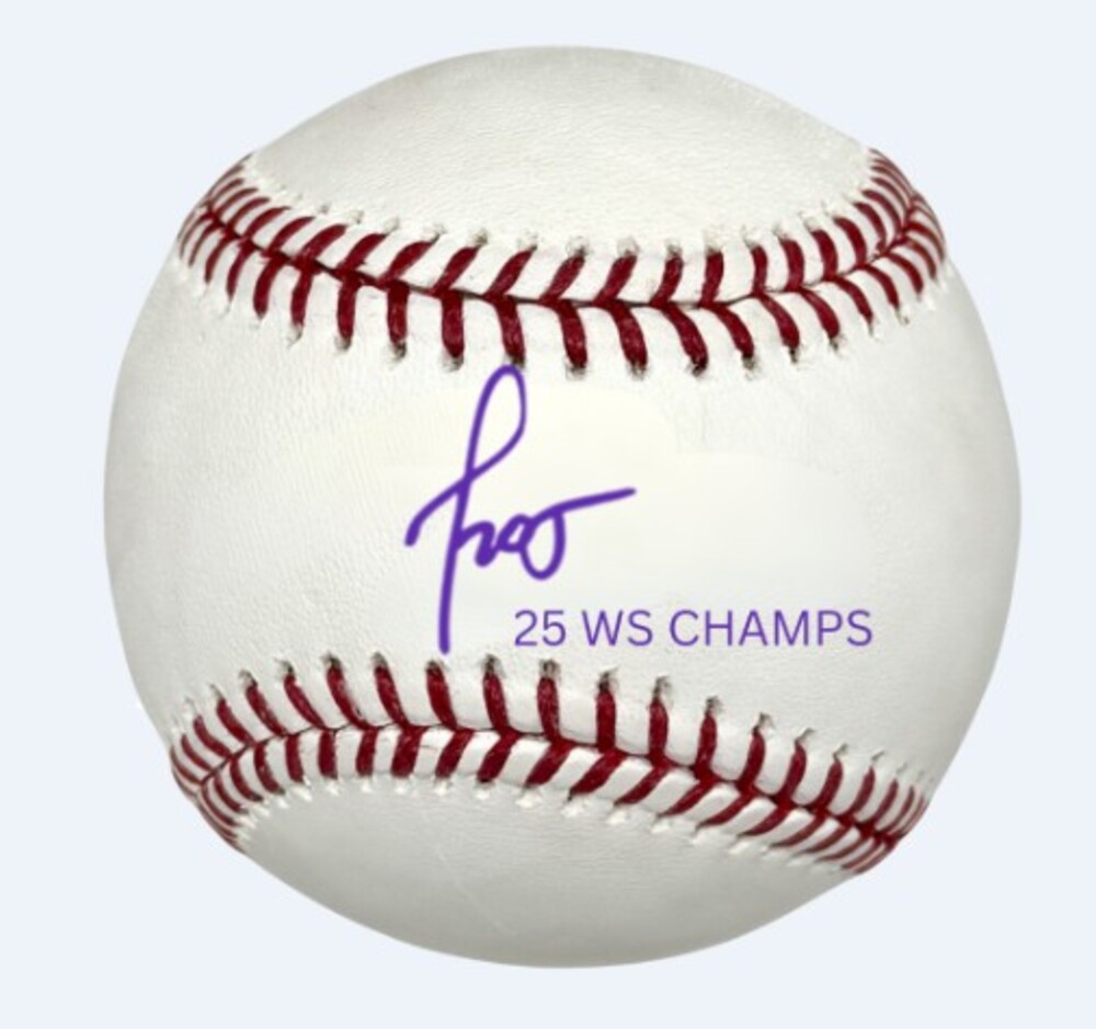 PRESALE: Miguel Rojas Autographed "25 WS Champs" Baseball | MLB Auctions