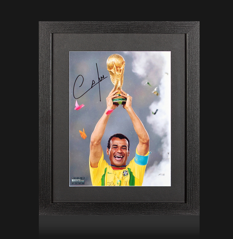 Cafu Signed Brazil Photo In Black Wooden Frame: 2002 FIFA World Cup ...