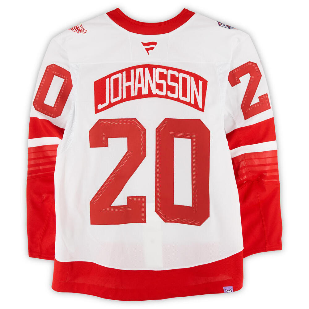 Albert Johansson Detroit Red Wings Game-Used #20 Jersey vs. Columbus ...