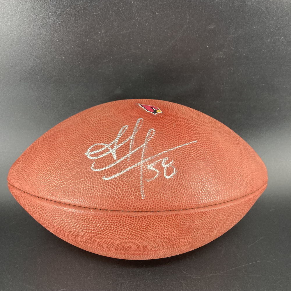Cardinals - Jordan Hicks Signed Authentic Football With Cardianls Logo ...