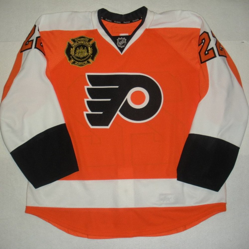 Luke Schenn - Philadelphia Fire Department Warmup-Worn Flyers Jersey ...