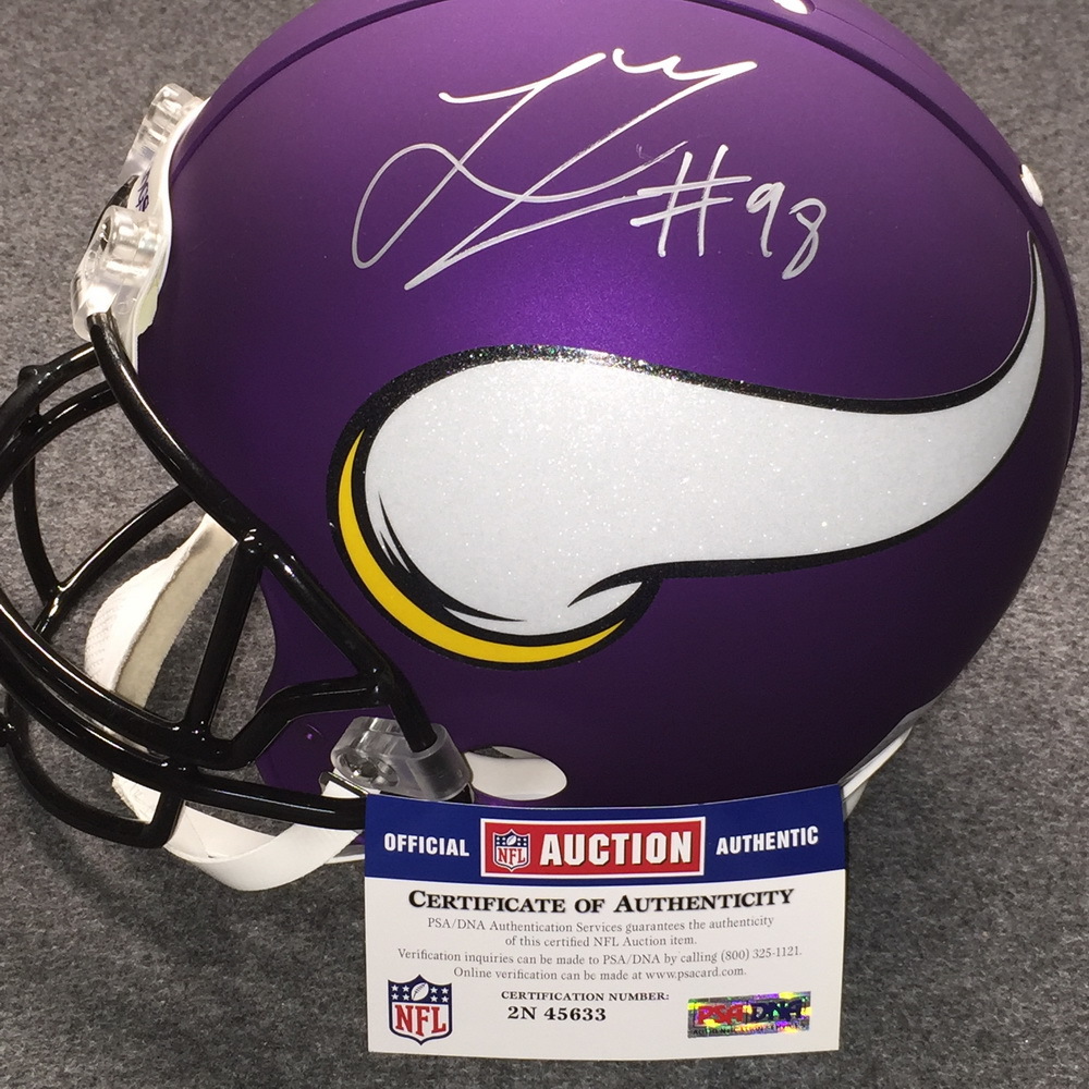 NFL - Vikings Linval Joseph signed Vikings proline helmet | The ...