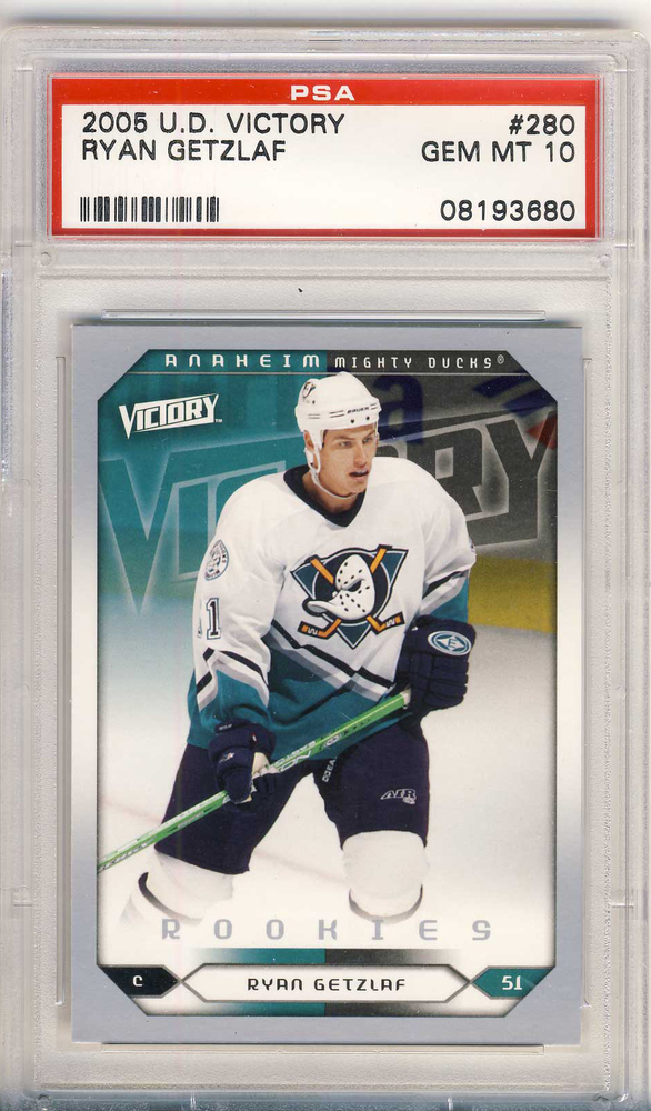 2005-06 UD Victory #280 Ryan Getzlaf Anaheim Mighty Ducks Graded Rookie ...