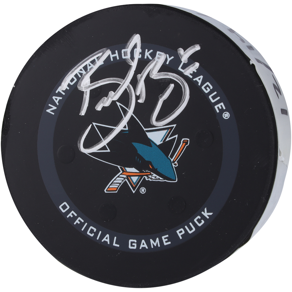 Brent Burns San Jose Sharks Autographed Game-Used Puck vs. Seattle ...