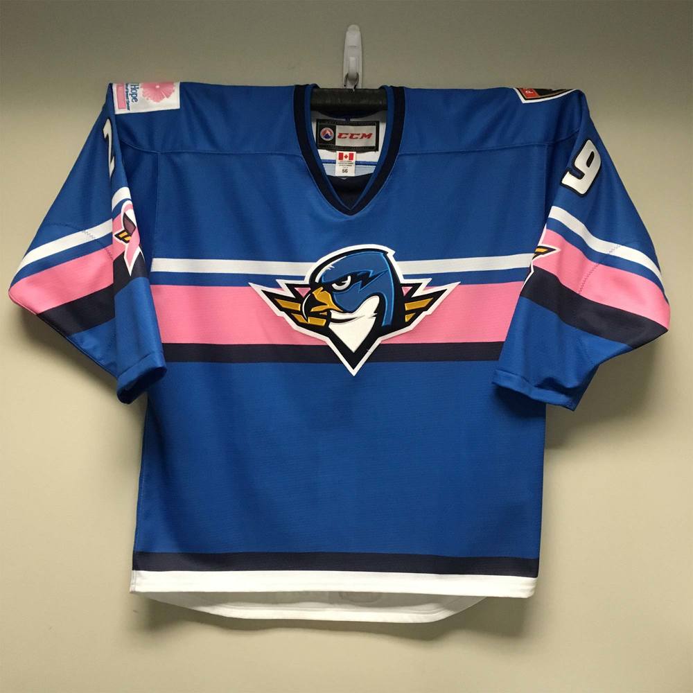 AHL Authentic - Springfield Thunderbirds Pink in the Rink Jersey Worn ...