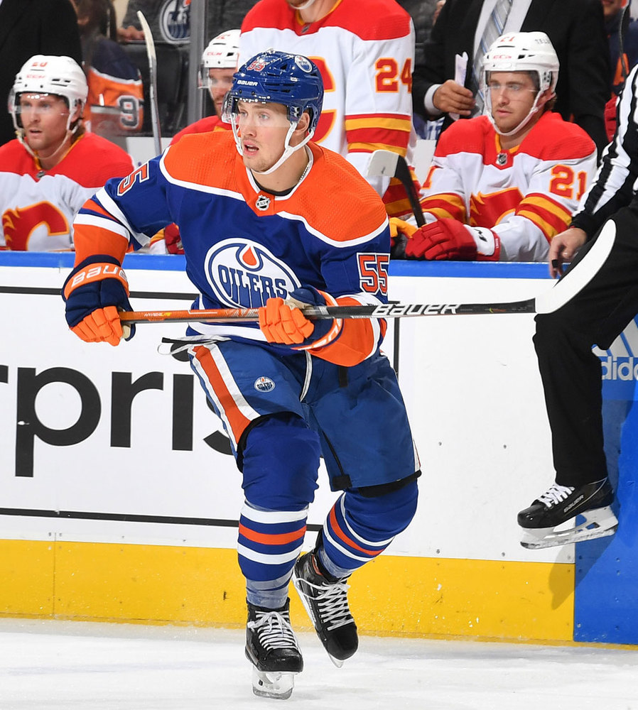 Dylan Holloway #55 - Autographed 2022-23 Edmonton Oilers vs Calgary ...