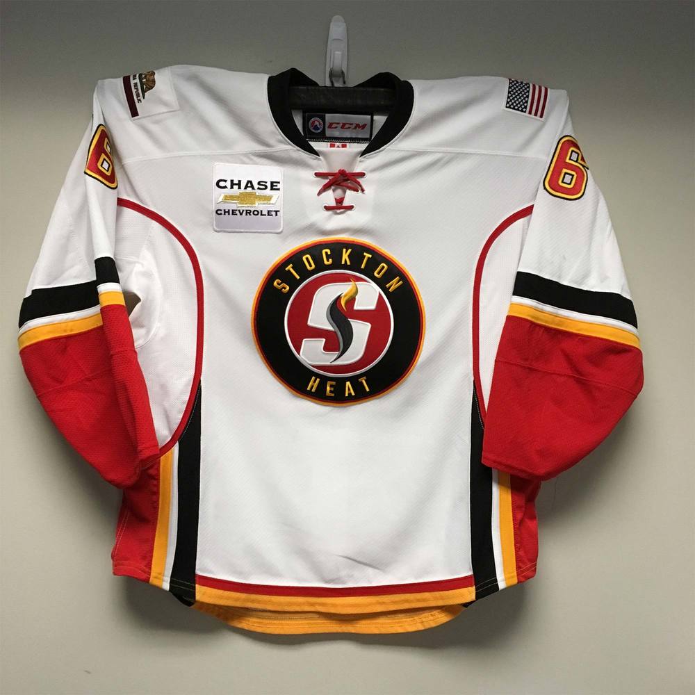 AHL Authentic - Stockton Heat Regular Season Jersey Worn and Signed by ...