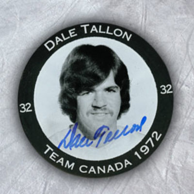 DALE TALLON Autographed 1972 Team Canada Summt Series Player Puck - NHL ...