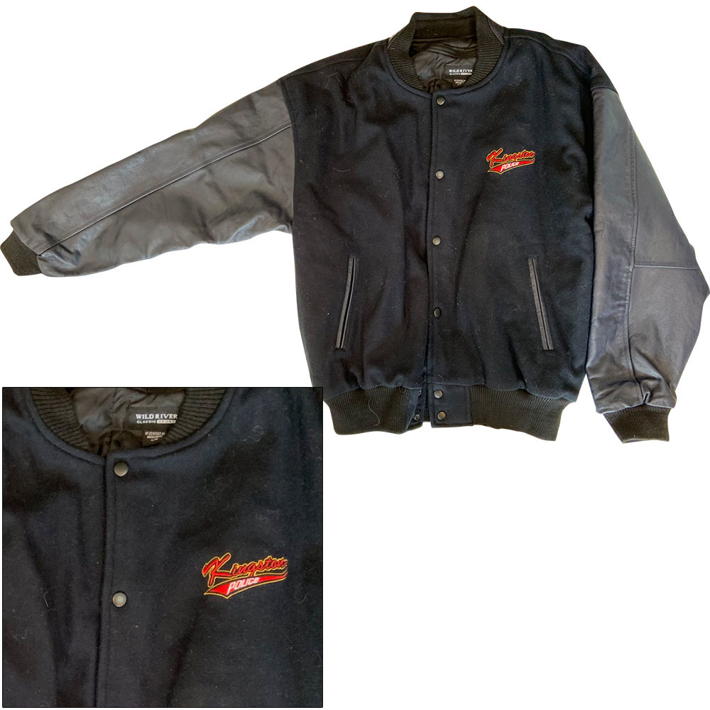 Kingston Police Black Varsity Jacket - NHL Auctions