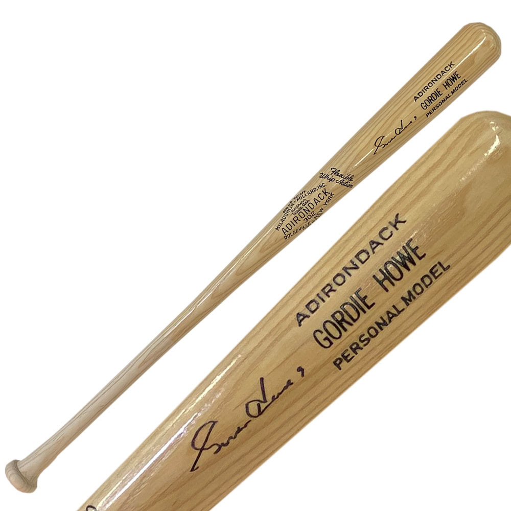 Gordie Howe Autographed Adirondack Gordie Howe Personal Model Bat - NHL ...