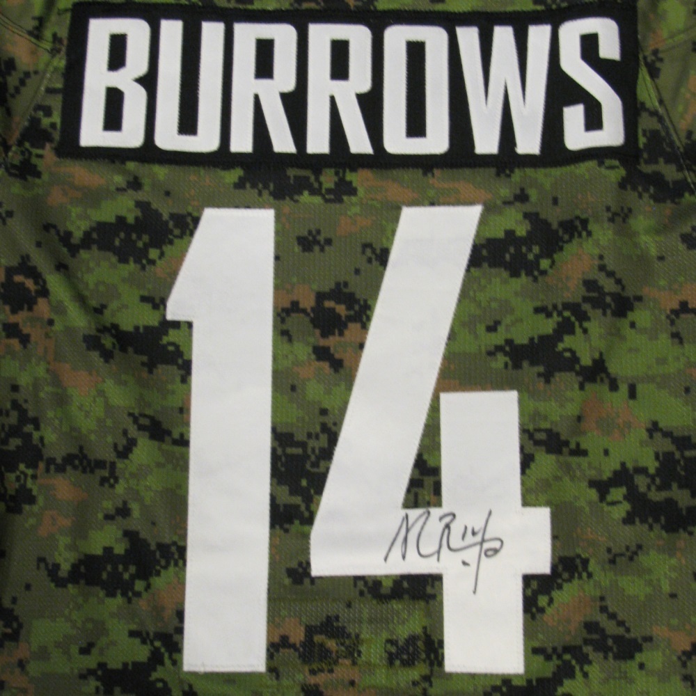 Alex Burrows Autographed Camouflage Warm-Up Jersey - Vancouver Canucks ...