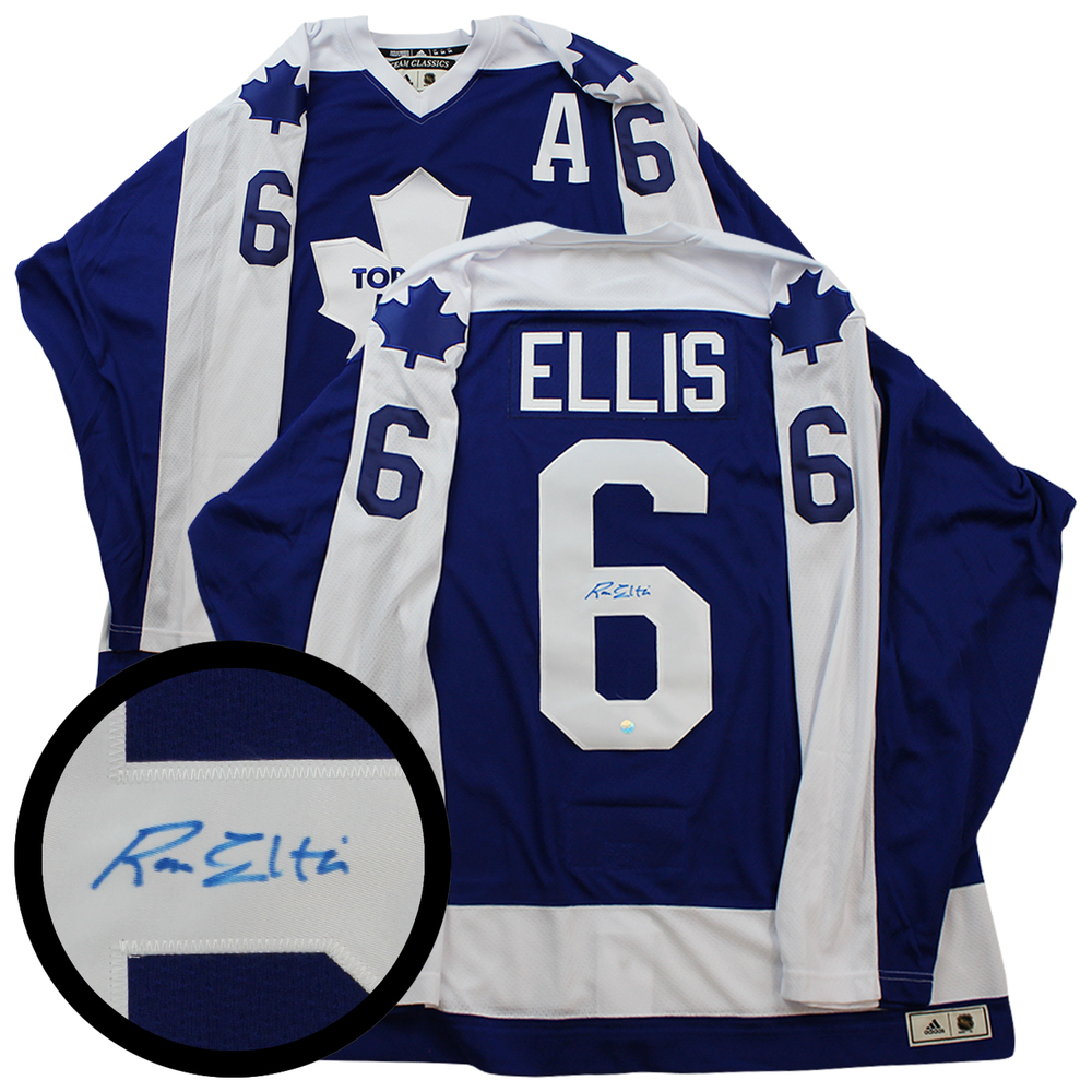 Ron Ellis Signed Jersey Leafs Pro Blue Adidas Classics - NHL Auctions