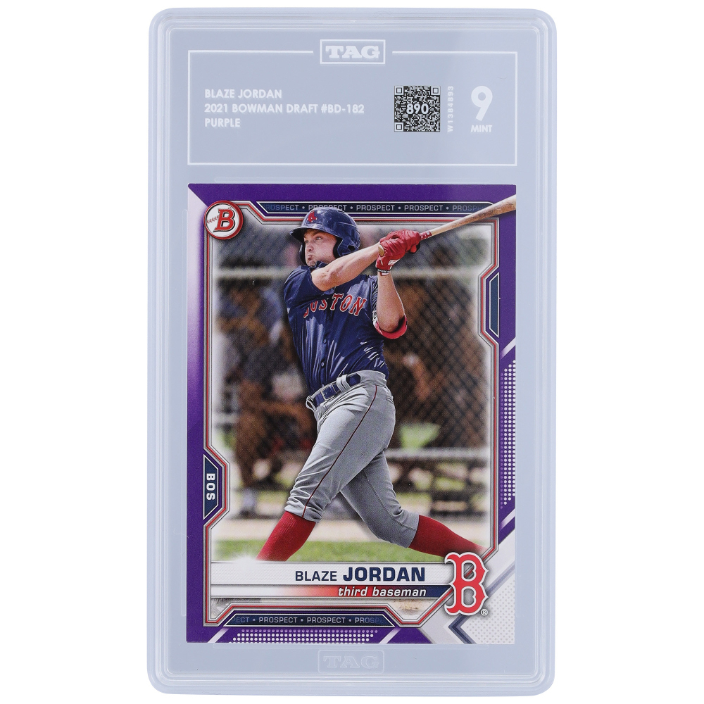 Blaze Jordan Boston Red Sox 2021 Bowman Purple #BD-182 #61/250 TAG ...