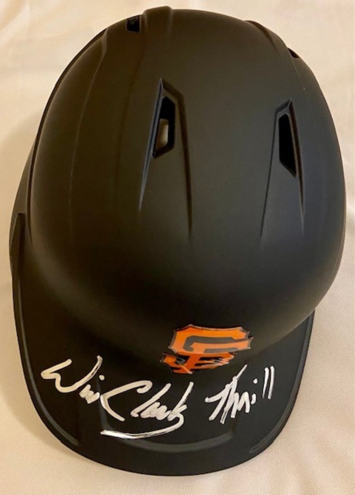 Will Clark Autographed "Thrill" Giants Batting Helmet | MLB Auctions