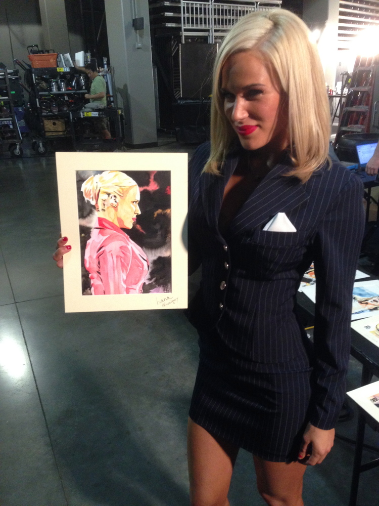 Lana Signed Painting by Rob Schamberger | WWE Auction