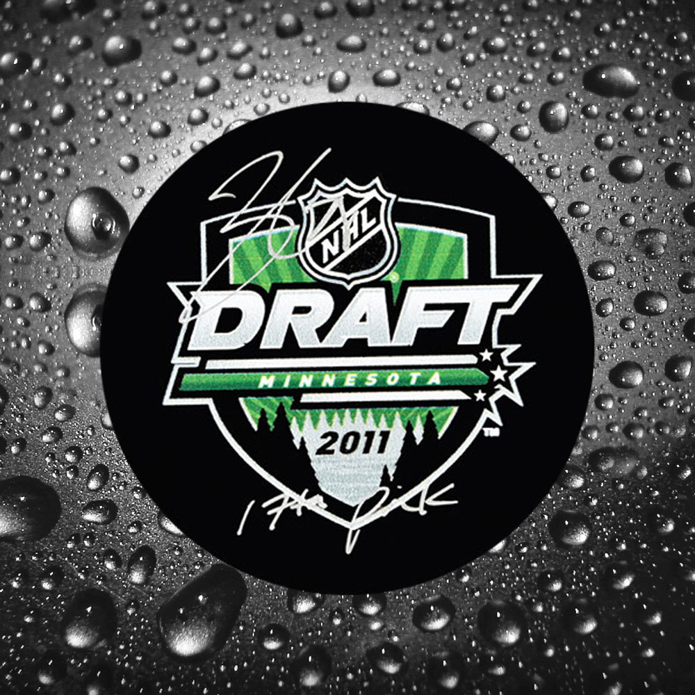 Nathan Beaulieu Autographed 2011 NHL Draft Puck with Special ...