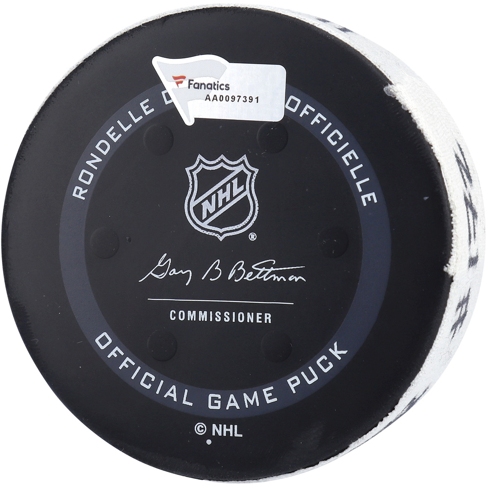 Jordan Eberle Seattle Kraken Autographed Game-Used Puck from October 23 ...