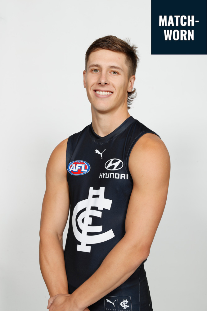 2024 Carlton Round 22 Heritage Playing Kit- Lachie Fogarty | The ...