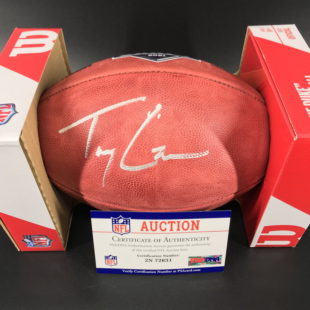 NFL - 49ers Trey Lance Signed Authentic Football with 2021 Draft Logo ...